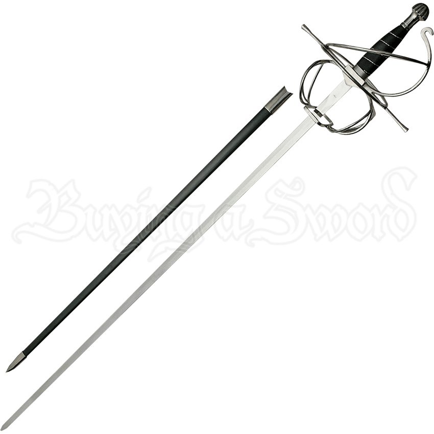 Wired Black Hilt Rapier - ZS-926849 by Medieval Swords, Functional ...