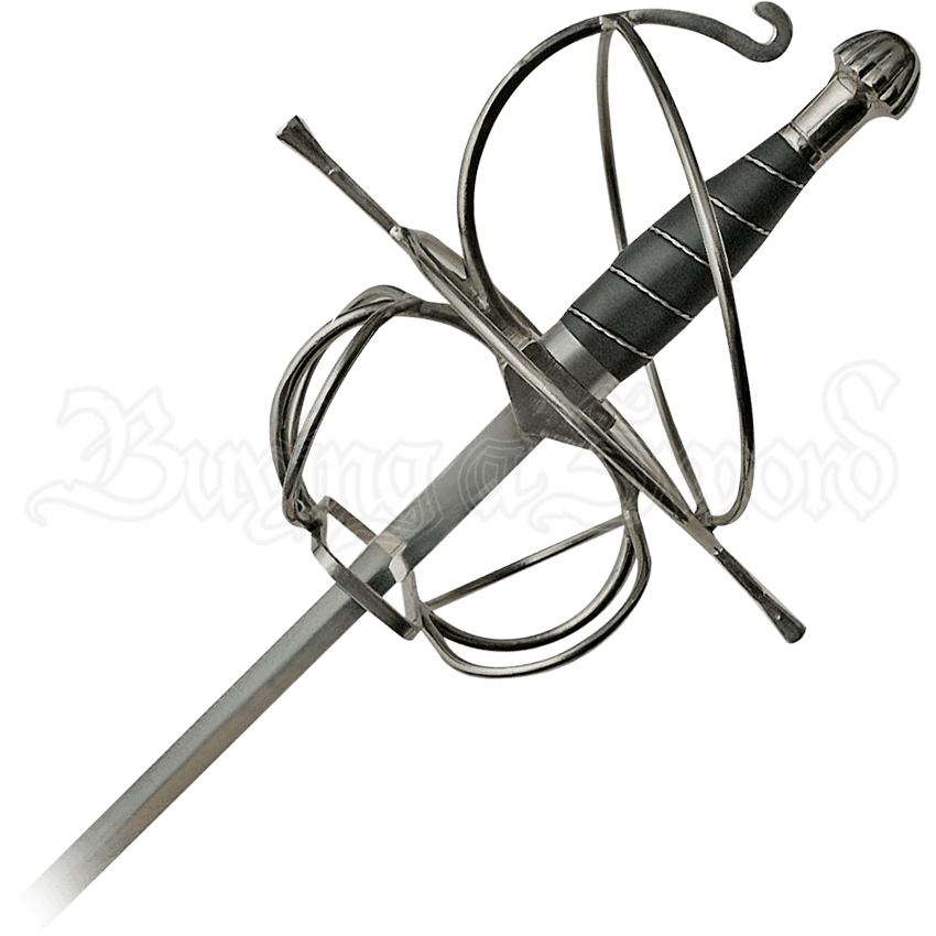 Wired Black Hilt Rapier - ZS-926849 by Medieval Swords, Functional ...