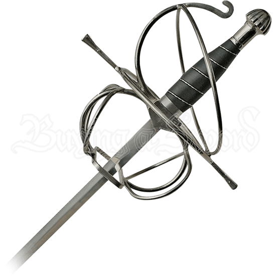 Wired Black Hilt Rapier - ZS-926849 by Medieval Swords, Functional ...