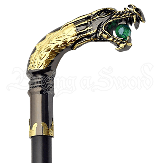 Golden Dragon Sword Cane - ZS-926863 by Medieval Swords, Functional ...