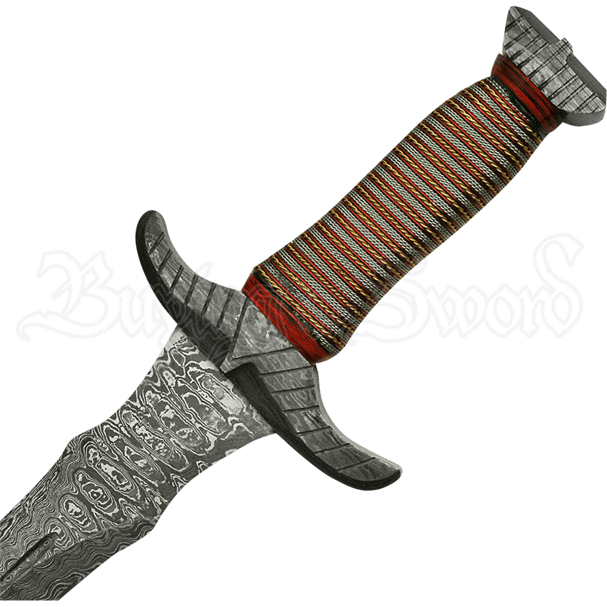 Needle Tooth Wired Damascus Sword - ZS-DM-5010 by Medieval Swords ...