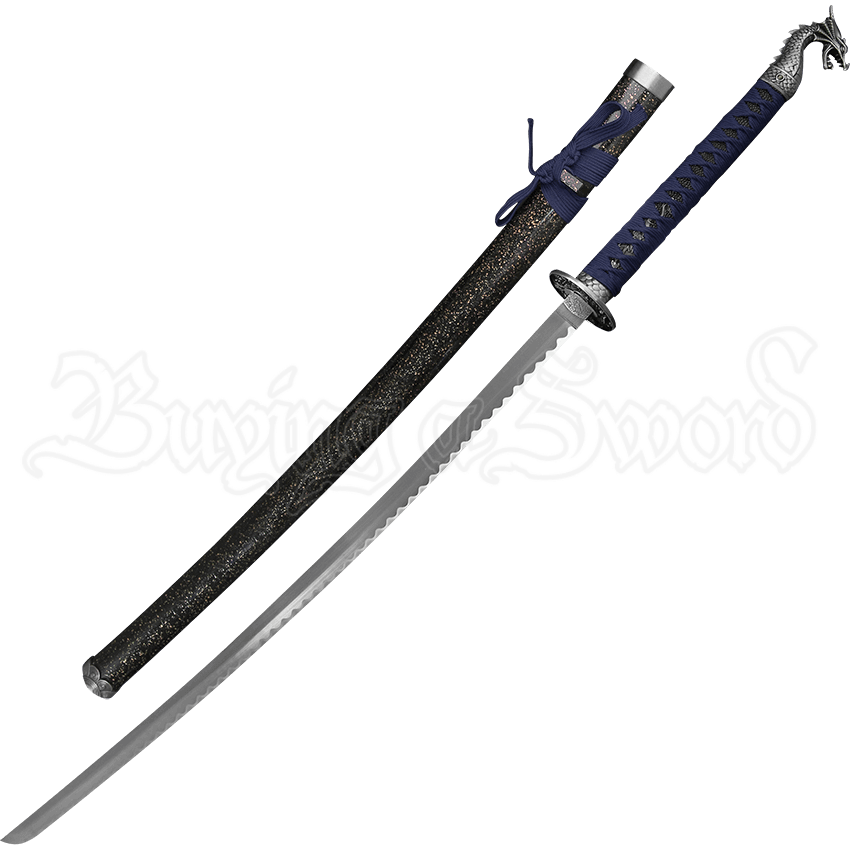 Blue Handled Dragon Katana - MC-SW-73BL by Medieval Swords, Functional ...