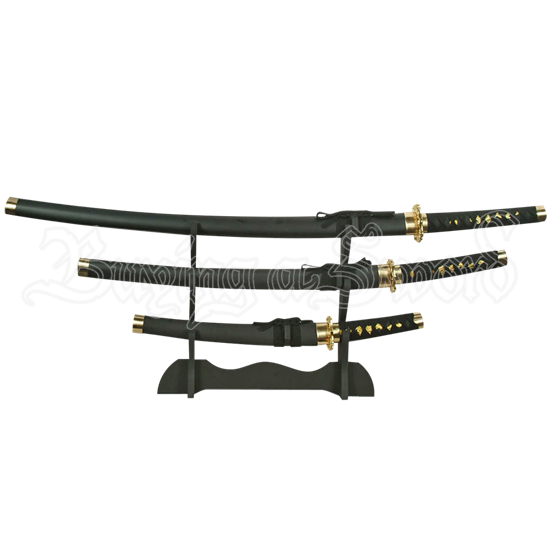 Black Japanese Sword Set - ZS-926671-BK by Medieval Swords, Functional ...