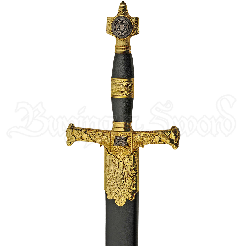 Black and Gold King Solomon Sword - ZS-926927 by Medieval Swords ...