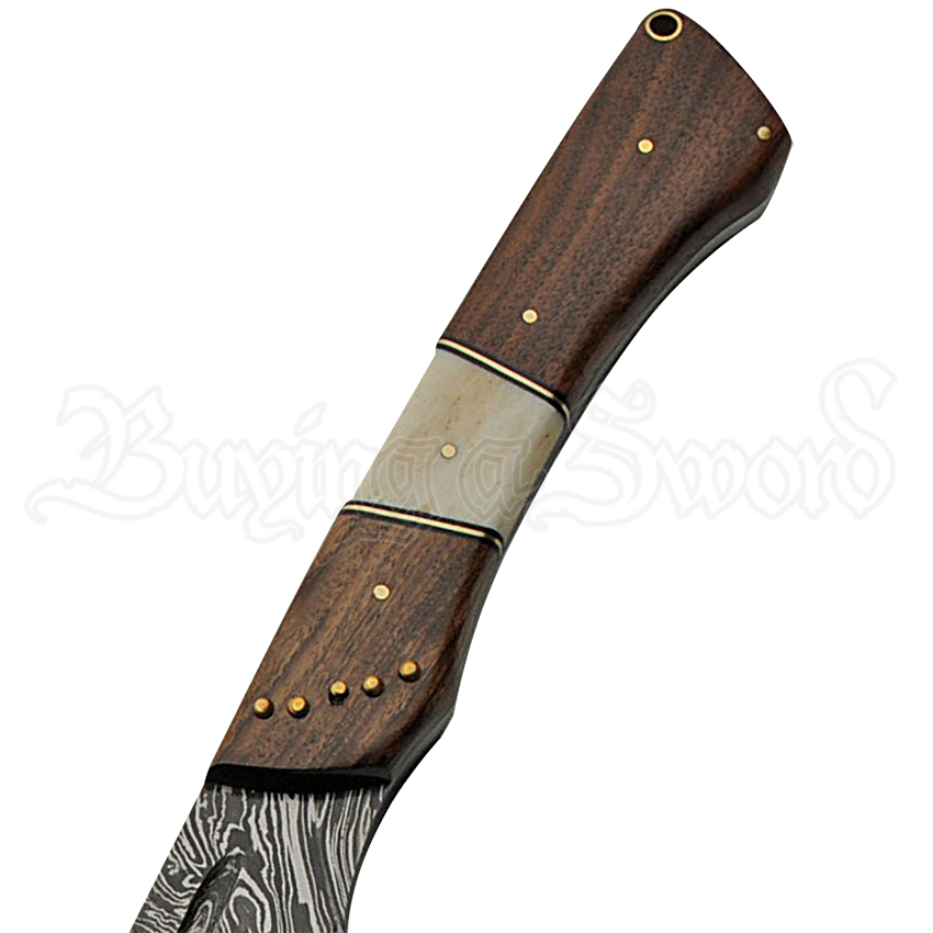 Curved Blade Damascus Sword - ZS-DM-5017 by Medieval Swords, Functional ...