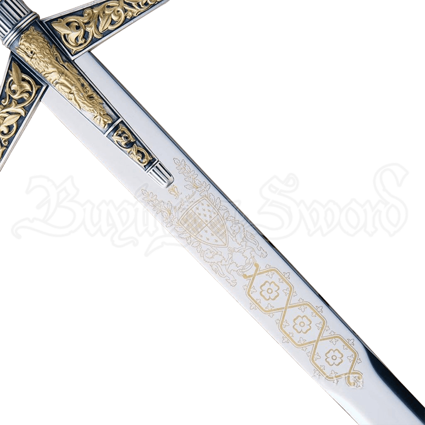 Silver And Gold Claymore - 501459 by Medieval Swords, Functional Swords ...