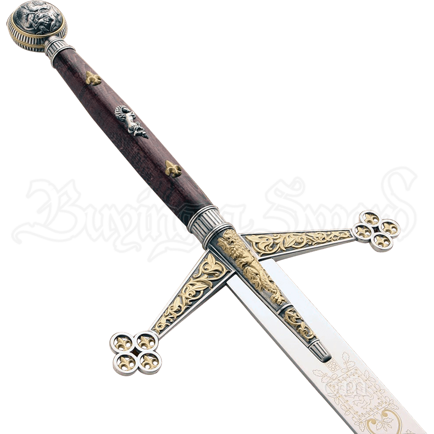 Silver And Gold Claymore - 501459 by Medieval Swords, Functional Swords ...