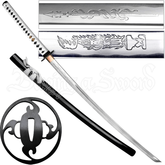 White Flame Katana - MC-MAZ-014W by Medieval Swords, Functional Swords ...