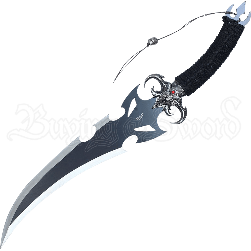 Horned Demon Fantasy Scimitar - NP-HWT41BK by Medieval Swords ...