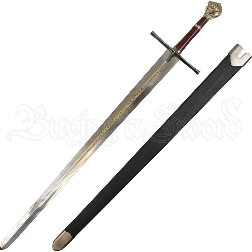 Lion Head Engraved Sword - NP-FS29 by Medieval Swords, Functional ...