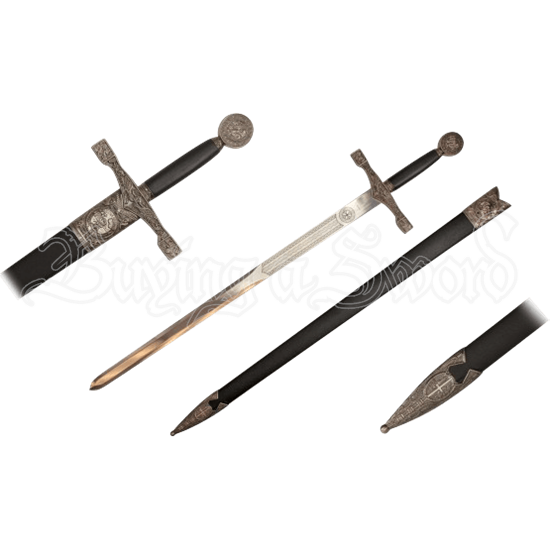 Silver Dragon Excalibur Short Sword - NP-L-900-CH-S by Medieval Swords ...