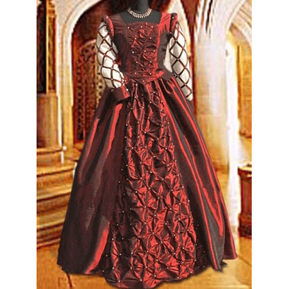 Burgundy Medieval Ball Gown - MCI-117 by Medieval and Renaissance ...