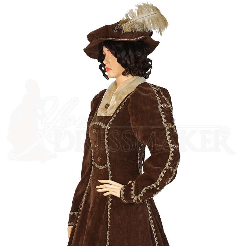 Antique Velvet Renaissance Dress - MCI-457 by Medieval and Renaissance ...