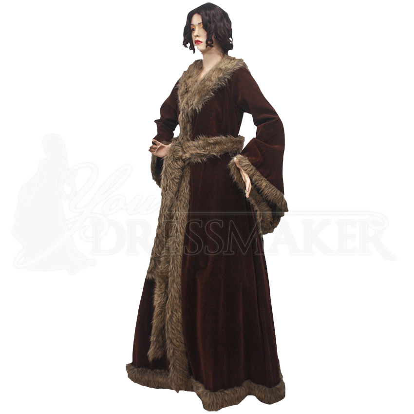 Womens Medieval Fur Trimmed Coat - MCI-415 by Medieval and Renaissance ...