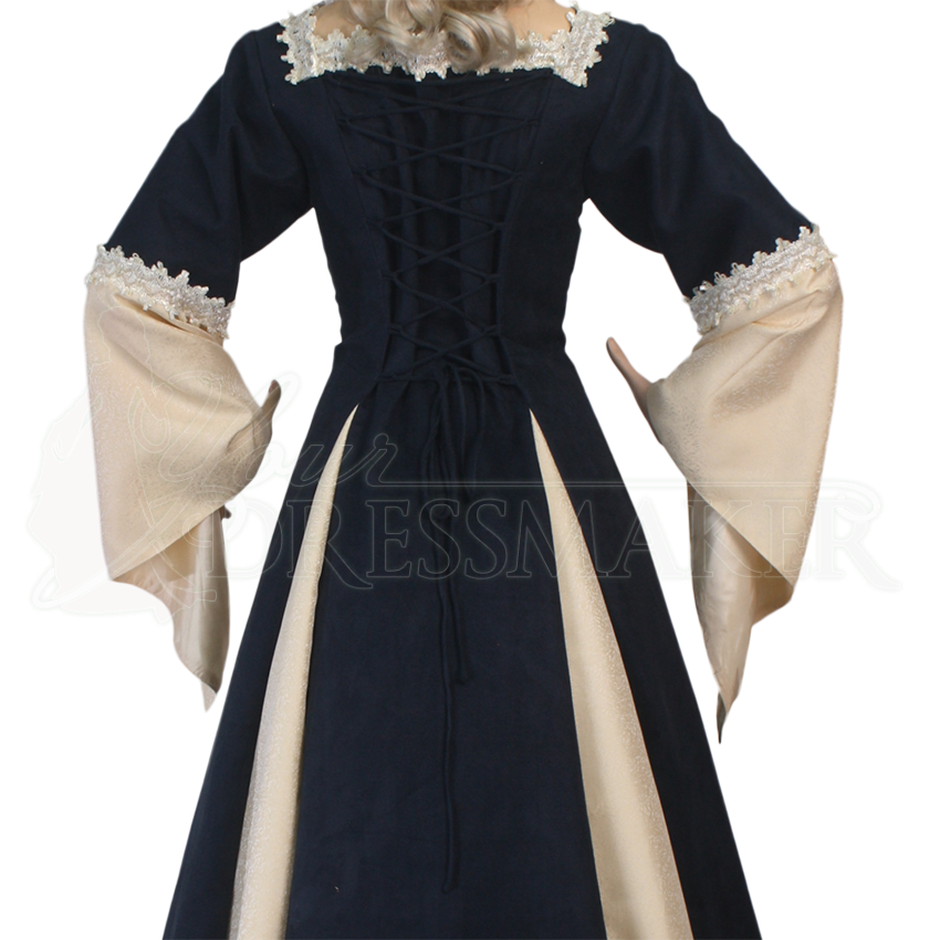 Suede and Brocade Medieval Dress - MCI-443 by Medieval and Renaissance ...
