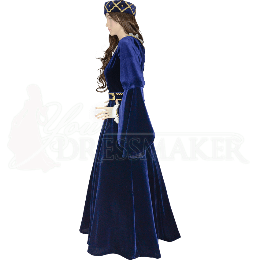 Royal Velvet Drape Sleeve Gown - MCI-491 by Medieval and Renaissance ...