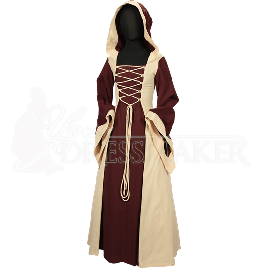 Ladies Hooded Medieval Dress - MCI-564 by Medieval and Renaissance ...