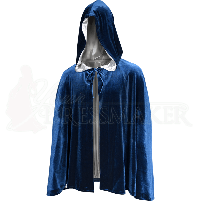 Short Velvet Cloak with Hood - MCI-611 by Medieval and Renaissance ...