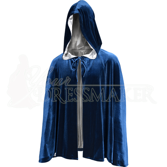 Short Velvet Cloak with Hood - MCI-611 by Medieval and Renaissance ...