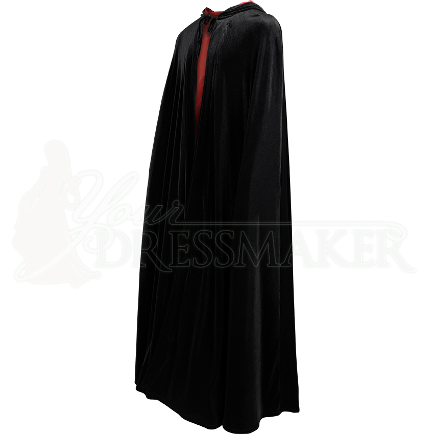 Long Velvet Cloak with Hood - MCI-613 by Medieval and Renaissance ...