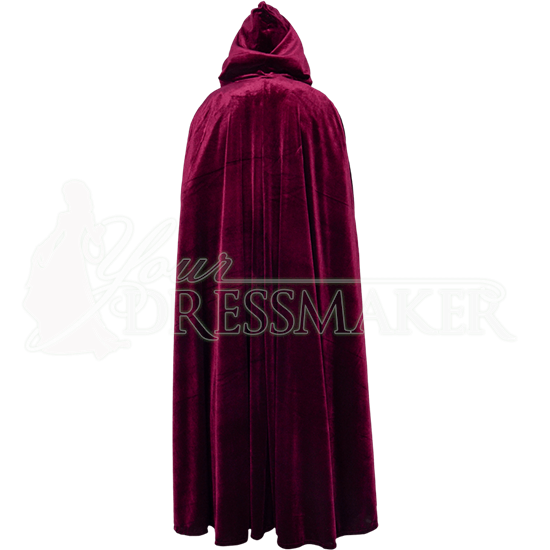 Long Velvet Cloak with Hood - MCI-613 by Medieval and Renaissance ...