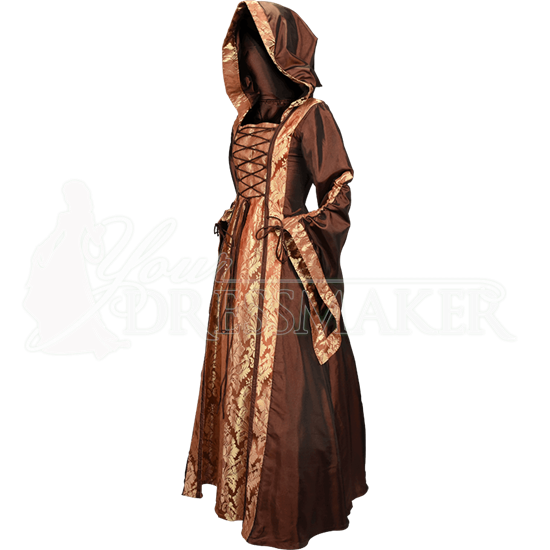 Alluring Damsel Dress with Hood - Copper - MCI-625 by Medieval and ...