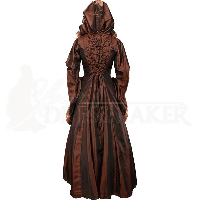 Alluring Damsel Dress with Hood - Copper - MCI-625 by Medieval and ...