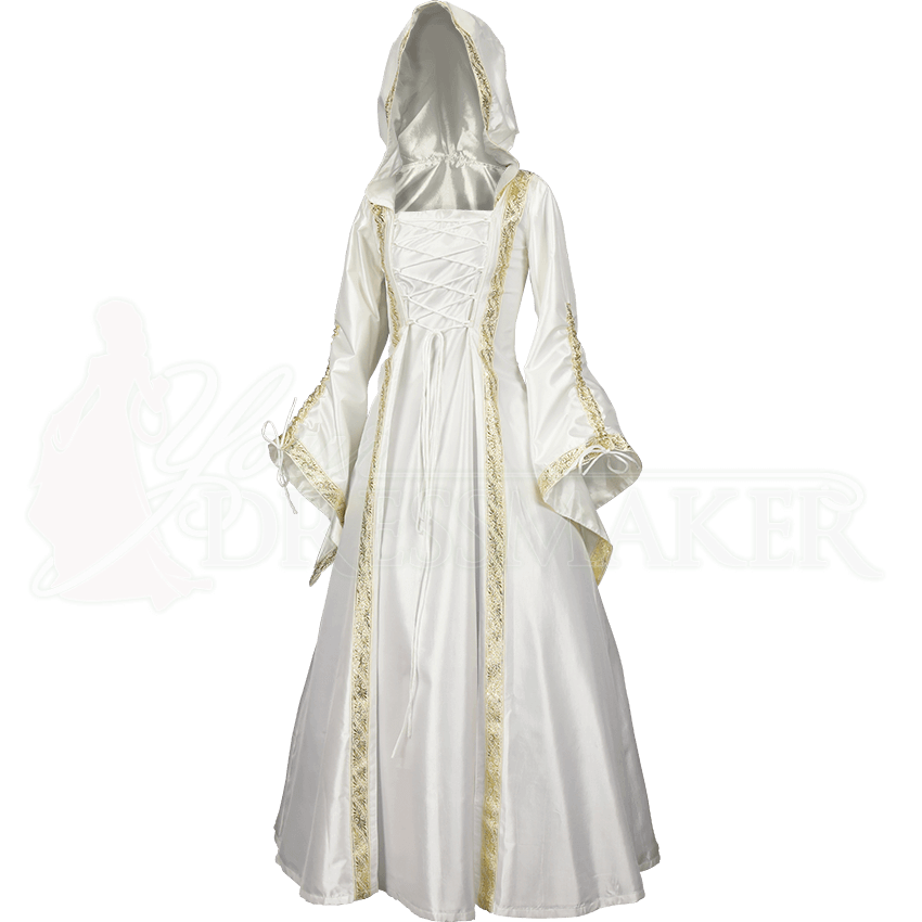 Hooded Medieval Wedding Dress - MCI-628-H by Medieval and Renaissance ...