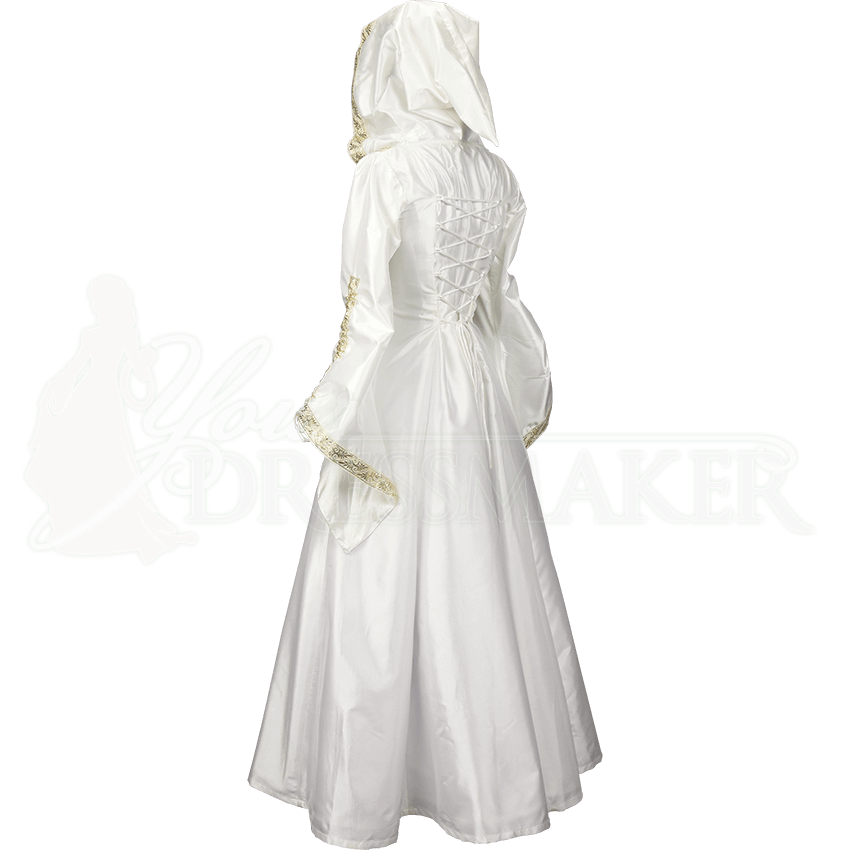 Hooded Medieval Wedding Dress - MCI-628-H by Medieval and Renaissance ...