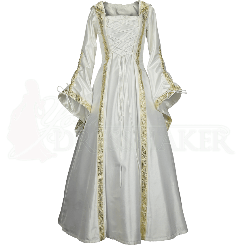 Hooded Medieval Wedding Dress - MCI-628-H by Medieval and Renaissance ...