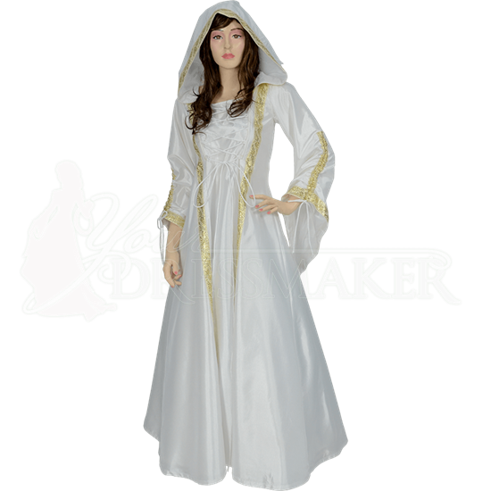Hooded Medieval Wedding Dress - MCI-628-H by Medieval and Renaissance ...