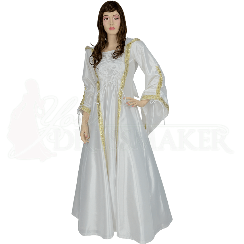 Hooded Medieval Wedding Dress - MCI-628-H by Medieval and Renaissance ...