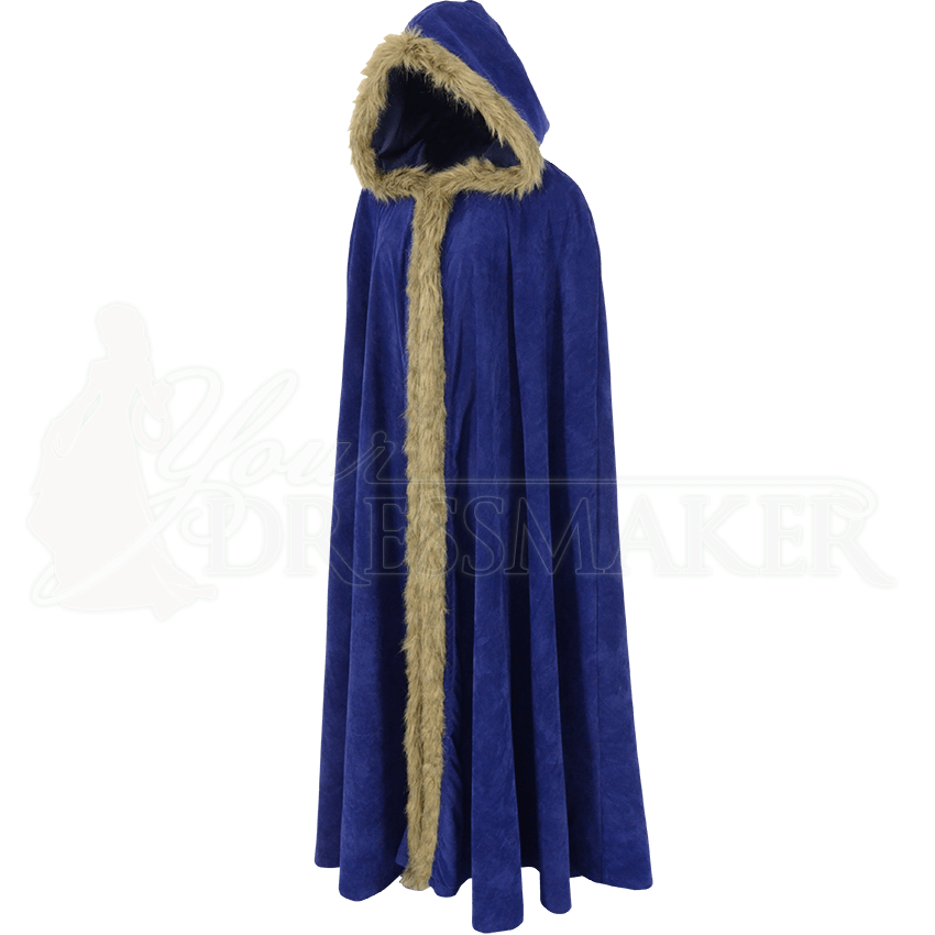 Fur Trimmed Cloak with Hood - MCI-313 by Medieval and Renaissance ...